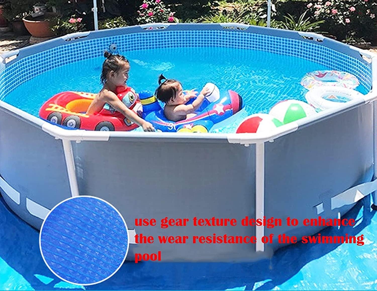 YOT Round Swimming Pool Family Full-Sized Outdoor Metal Frame Above ...