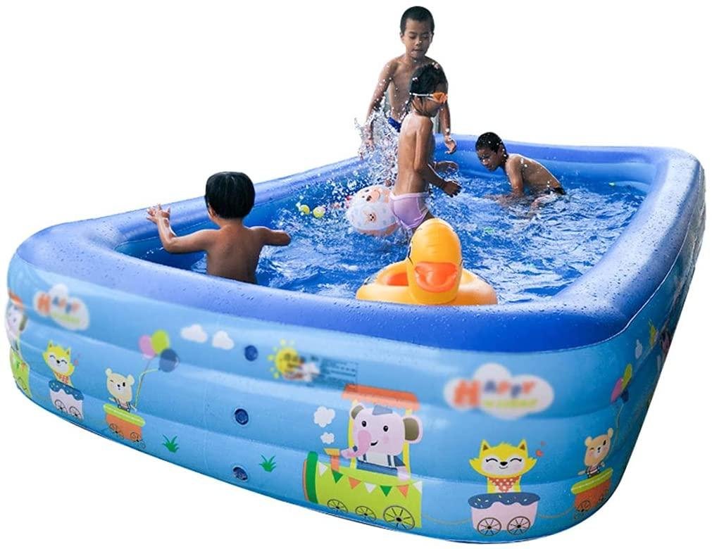 ZZXUAN Inflatable Swimming Pool Family Swimming Center,Rectangular ...