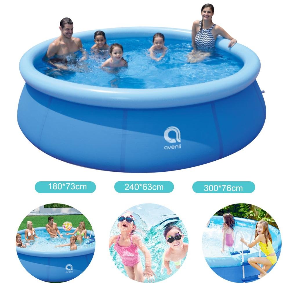 Willstar Round Inflatable Pool PVC Thickened Lounge Pool Blow up Kiddie ...
