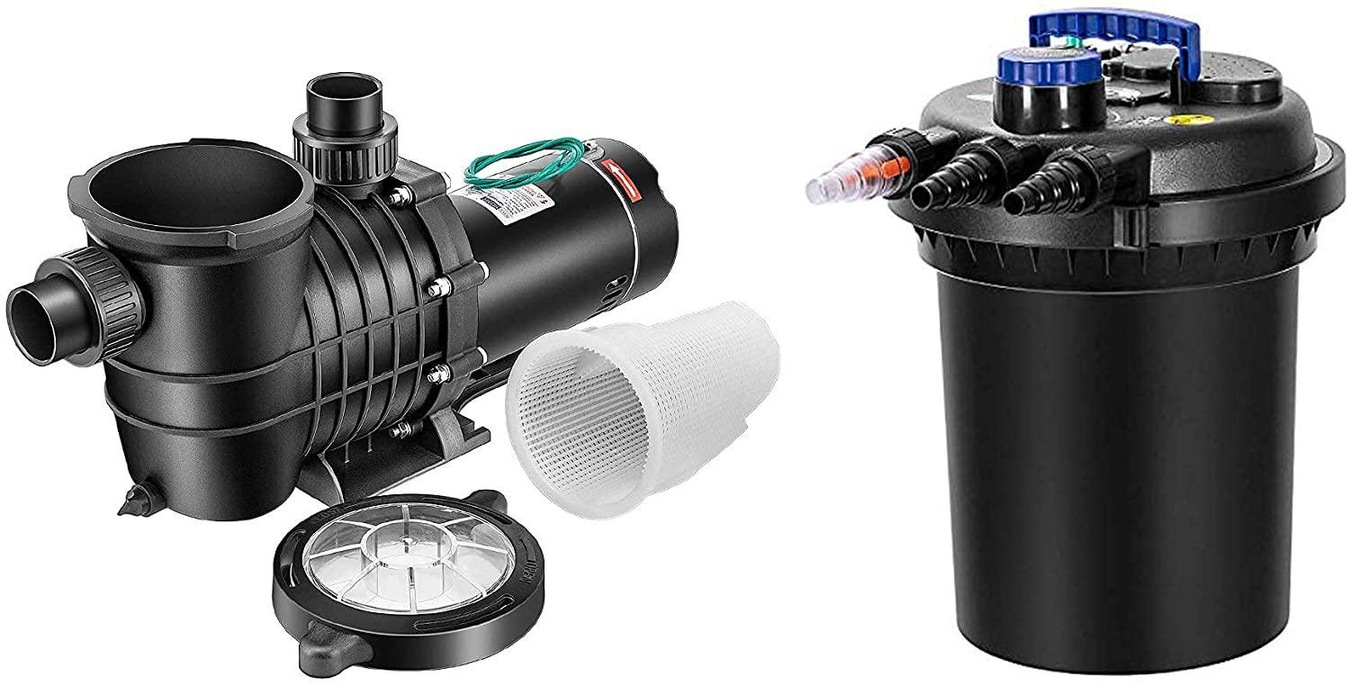 VIVOHOME 2.0 HP Dual Watt In/Above Ground Swimming Pool Pump with Bio ...