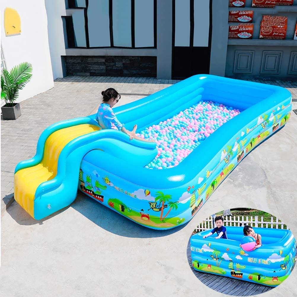 ZEIYUQI Inflatable Swimming Pool Slide Outdoor Foldable Kids Inflatable ...