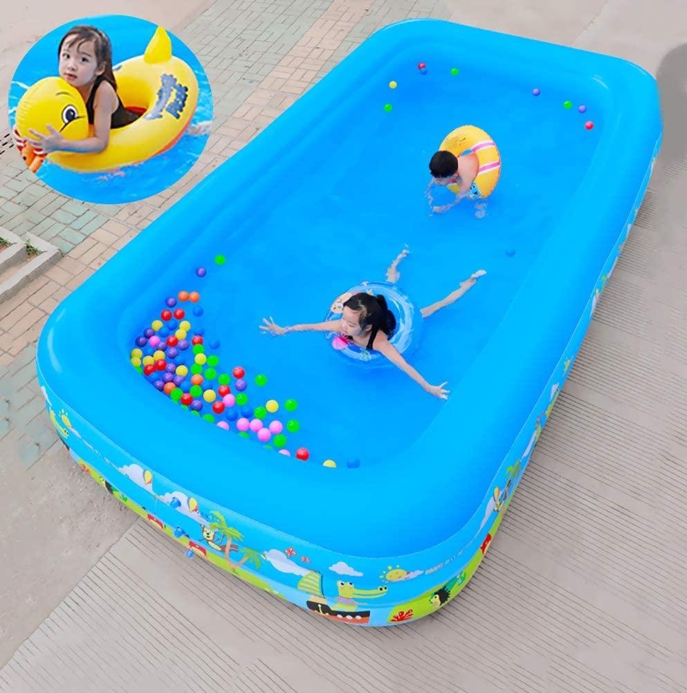 ZEIYUQI Inflatable Swimming Pool Slide Outdoor Foldable Kids Inflatable ...