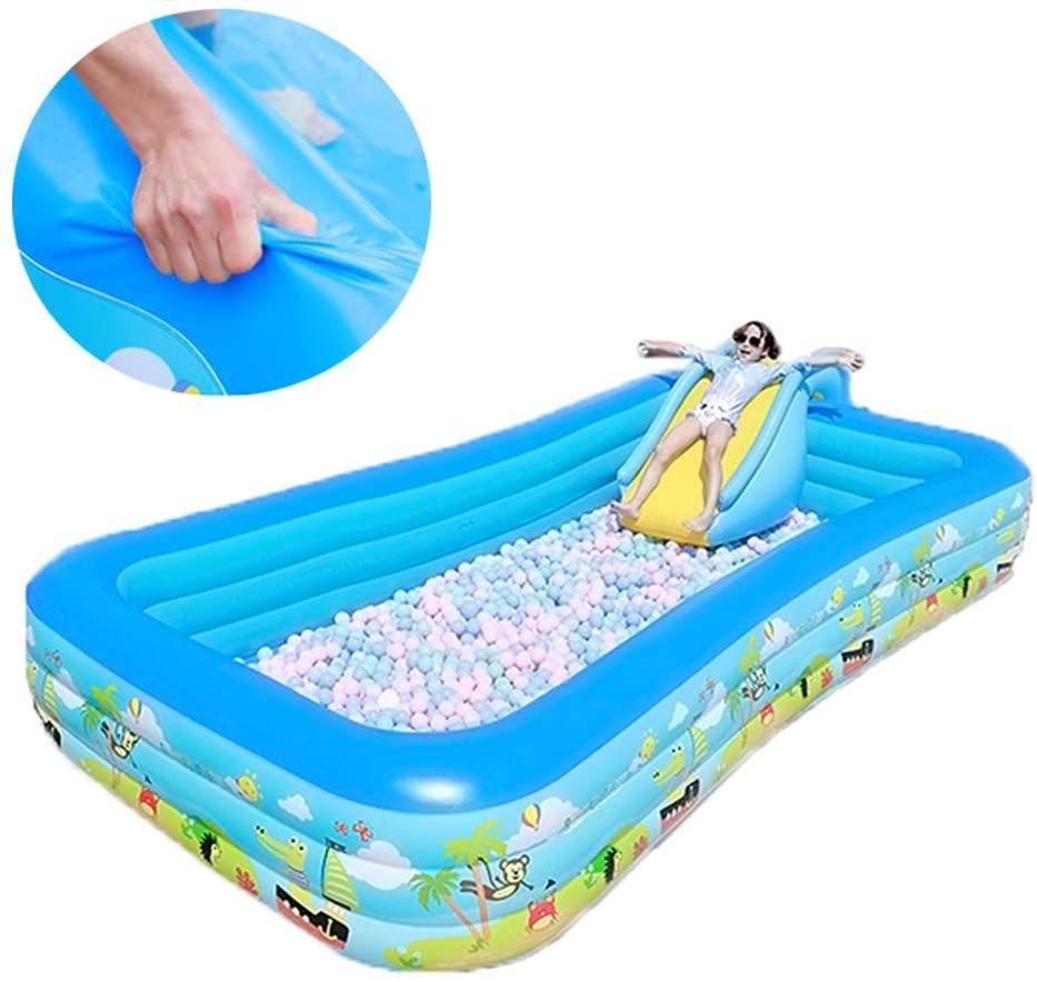 ZEIYUQI Inflatable Swimming Pool Slide Outdoor Foldable Kids Inflatable ...