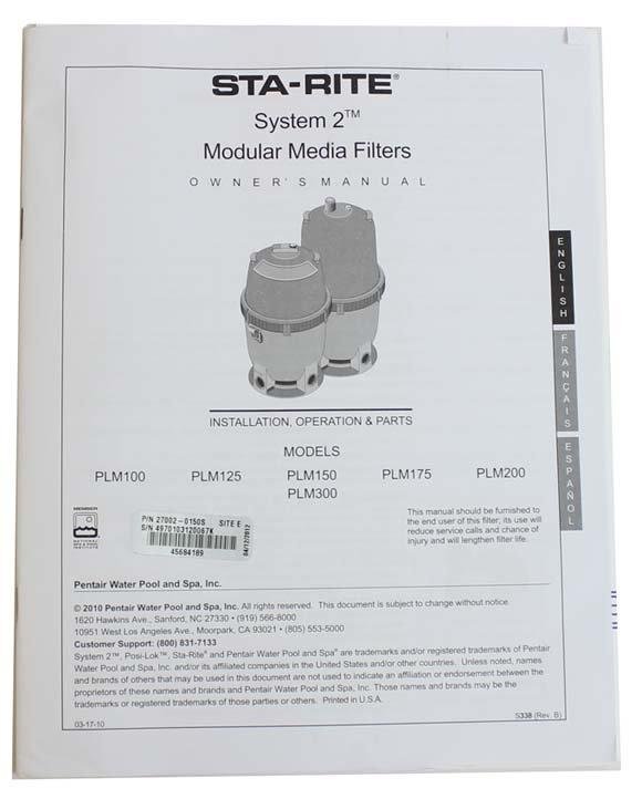 2) NEW Sta-Rite 27002-0200S System 2 Replacement Cartridge Filters 200 ...