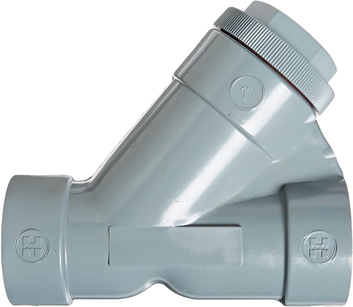 Hayward YS20100S 1-Inch Socket CPVC Plastic Y-Strainer with FPM O-ring ...