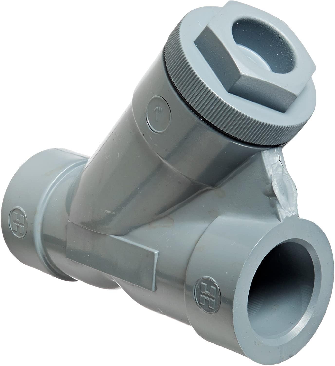 Hayward YS20100S 1-Inch Socket CPVC Plastic Y-Strainer with FPM O-ring ...