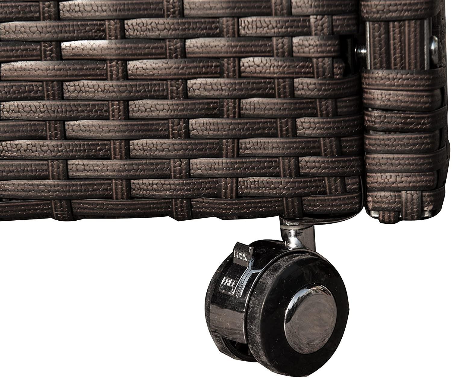 Island Retreat NU2057 Rolling Resin Wicker Bar for Pools and Patios, 44 ...