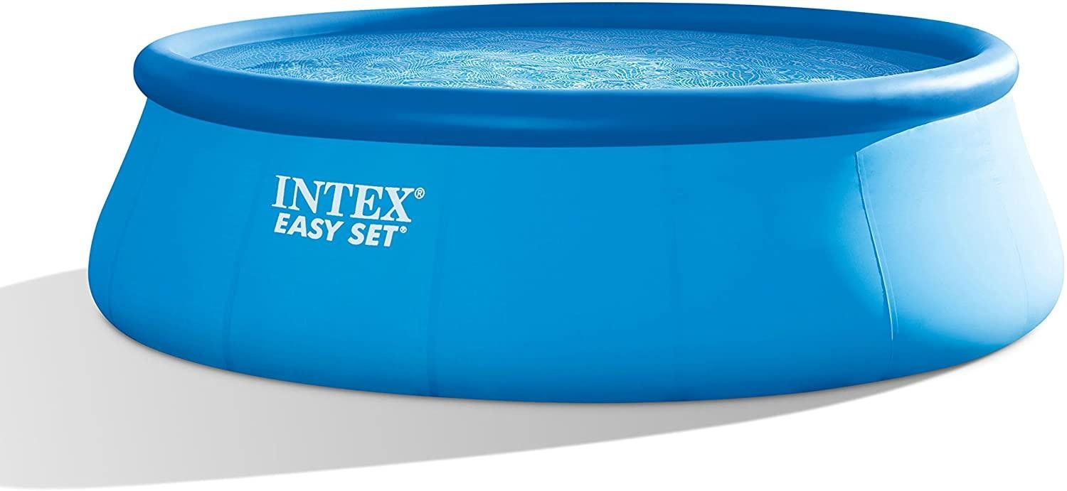 Intex 15ft X 48in Easy Set Pool Set with Filter Pump, Ladder, Ground Cloth & Pool Cover ...