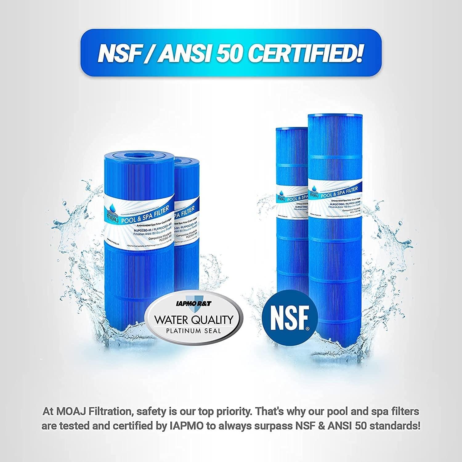 2-PACK Premium Filter Cartridge Replaces Pentair CC150, CCRP150, Pleatco PAP150, Unicel C-9415 ...