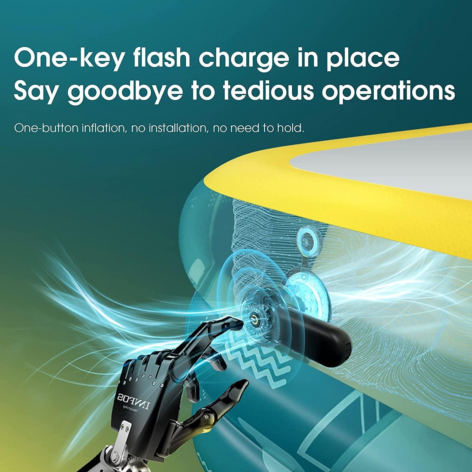 Janizy 300x175x60cm Wireless Inflatable Swimming Pool, Foldable ...