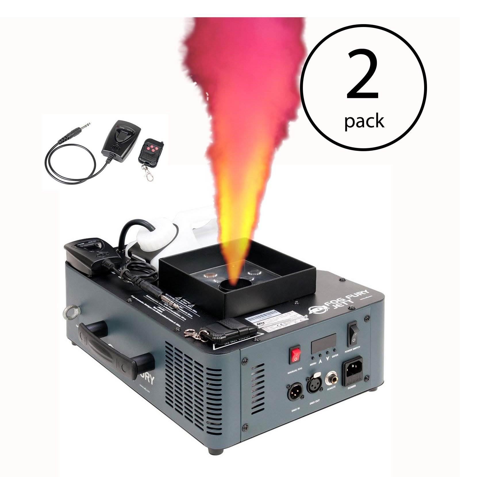 ADJ Fog Fury Jett Smoke Machine & LED Lights with Wireless Remote (2 ...