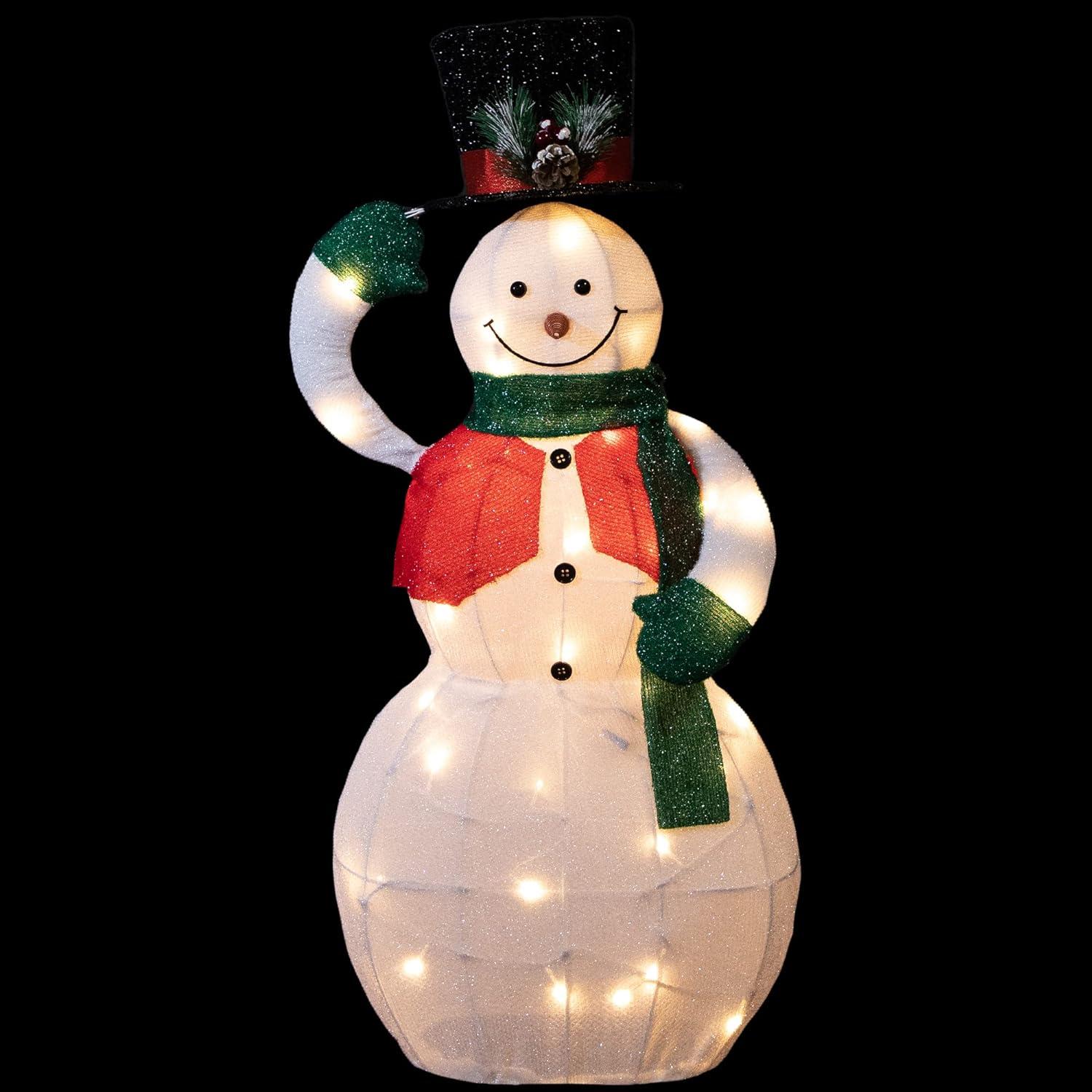 Northlight 36 LED Lighted Animated Hat Tipping Snowman Christmas Figure ...