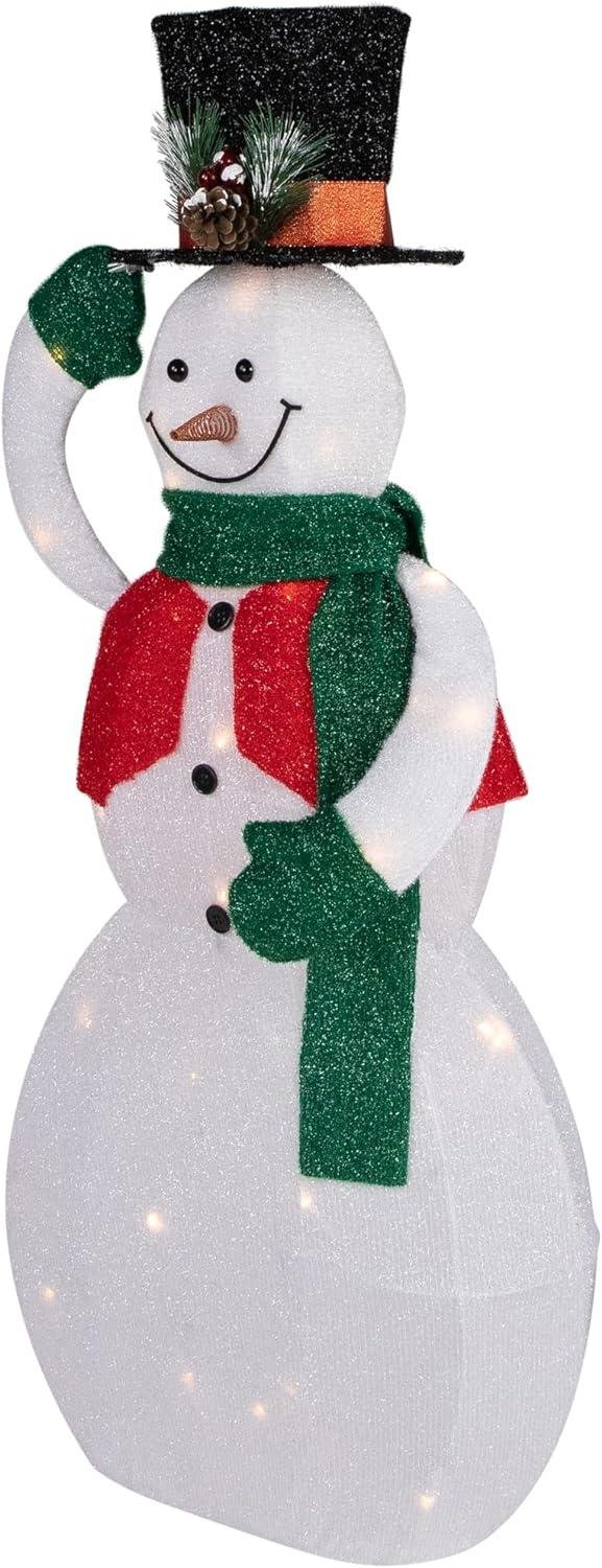 Northlight 36 LED Lighted Animated Hat Tipping Snowman Christmas Figure ...