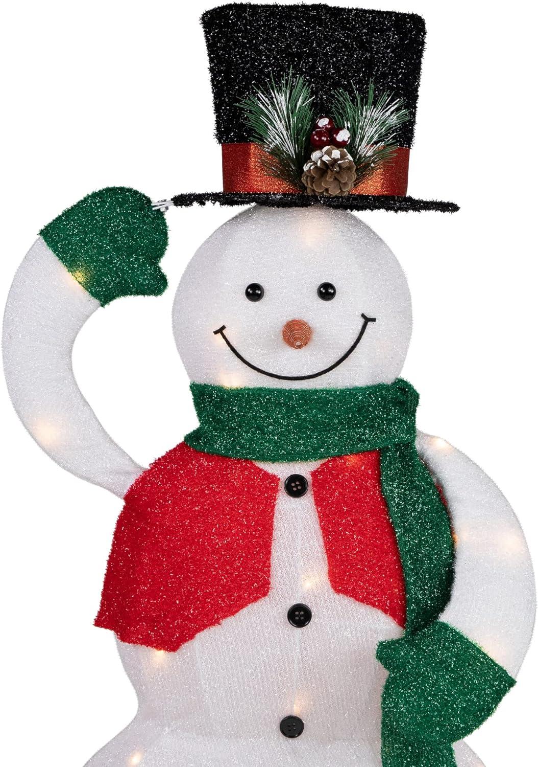 Northlight 36 LED Lighted Animated Hat Tipping Snowman Christmas Figure ...