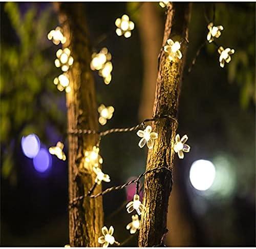 SJYDQ Light Peach Flower 5M/7M LED Lights Fairy Lights Garland ...