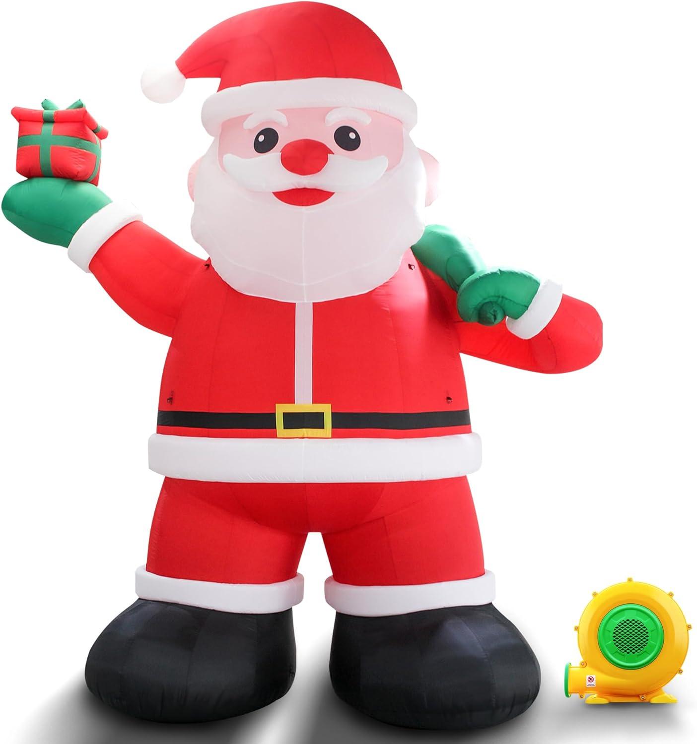 Heipigo 20FT Inflatable Santa Claus Outdoor with Blower, Giant Blow Up ...