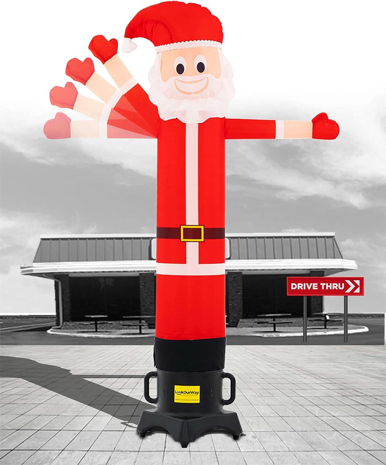 LookOurWay Air Wavers Inflatable Tube Man Set – 6ft Santa Air Waver ...