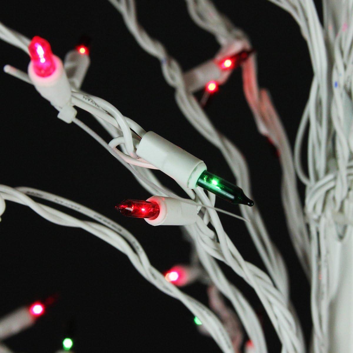 Northlight 9′ Pre-Lit Christmas Cascade Twig Tree Outdoor Yard Art ...