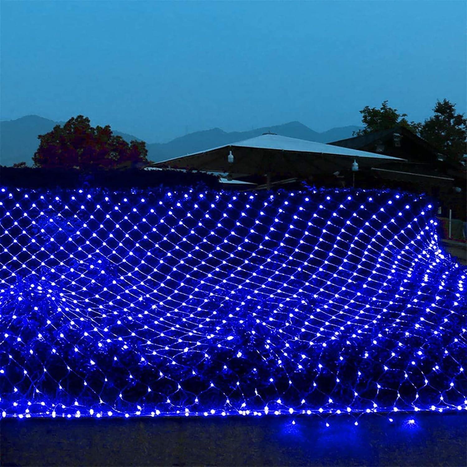 Outdoor Christmas Net Lights,Hanging Net Light for Xmas Trees New Year ...