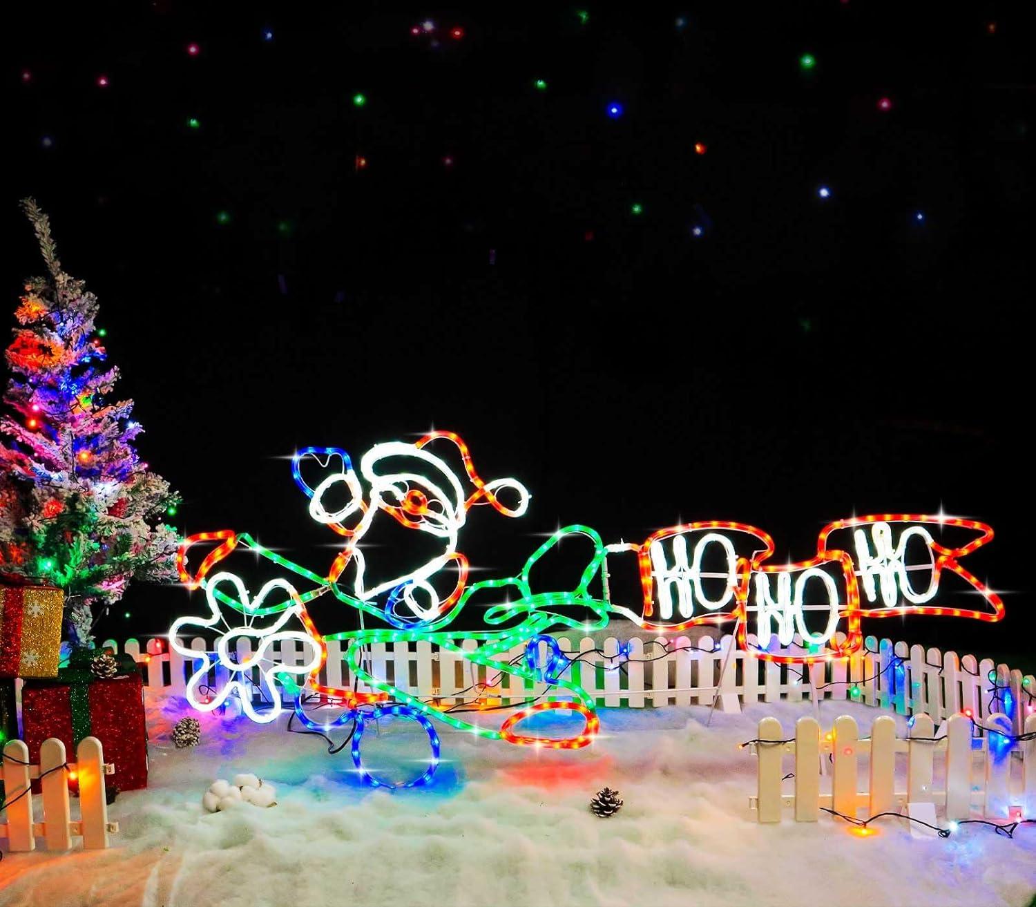 BYSMAH 60 503 LED Santa Claus Light, Large 5FT Animated Christmas ...