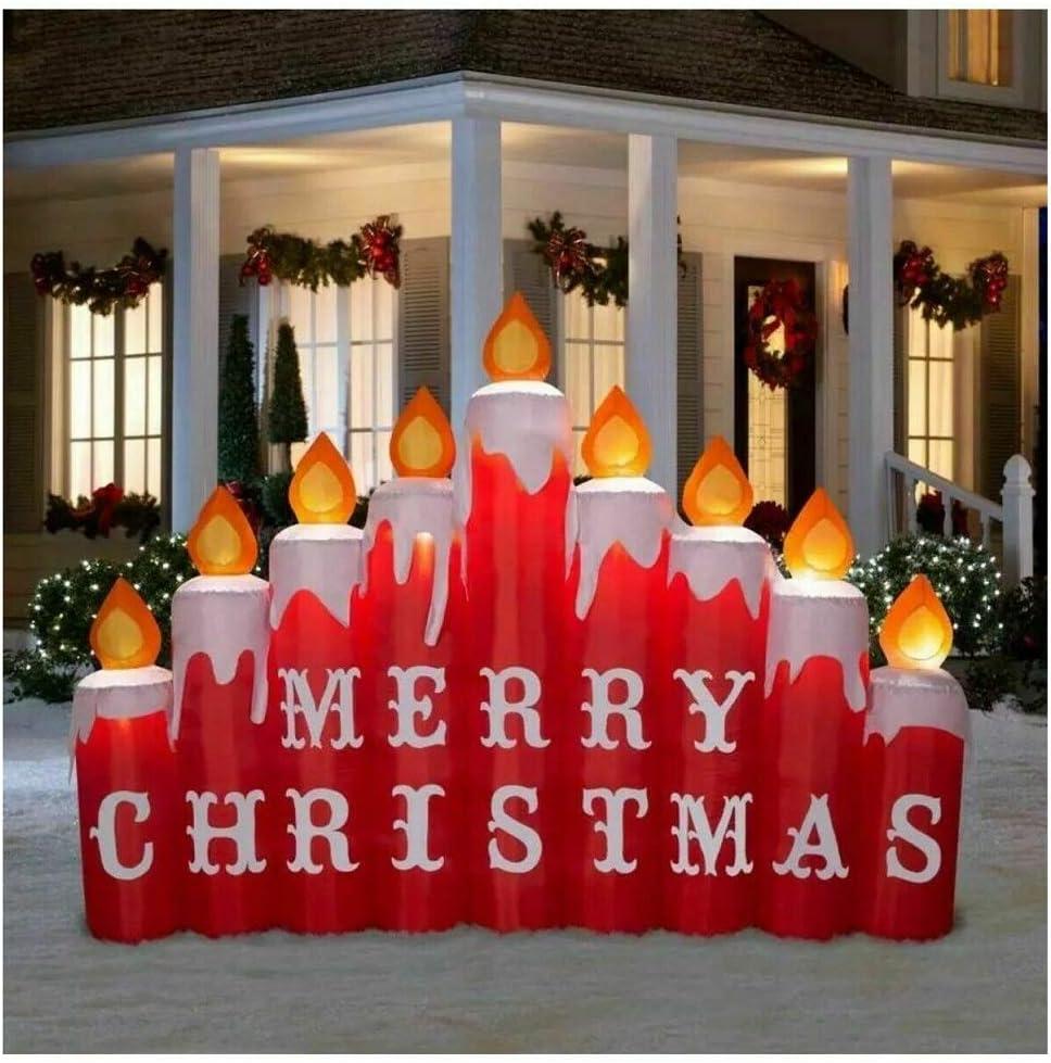 Gemmy 9 Ft Inflatable Candles with Merry Christmas Airblown Lighted ...