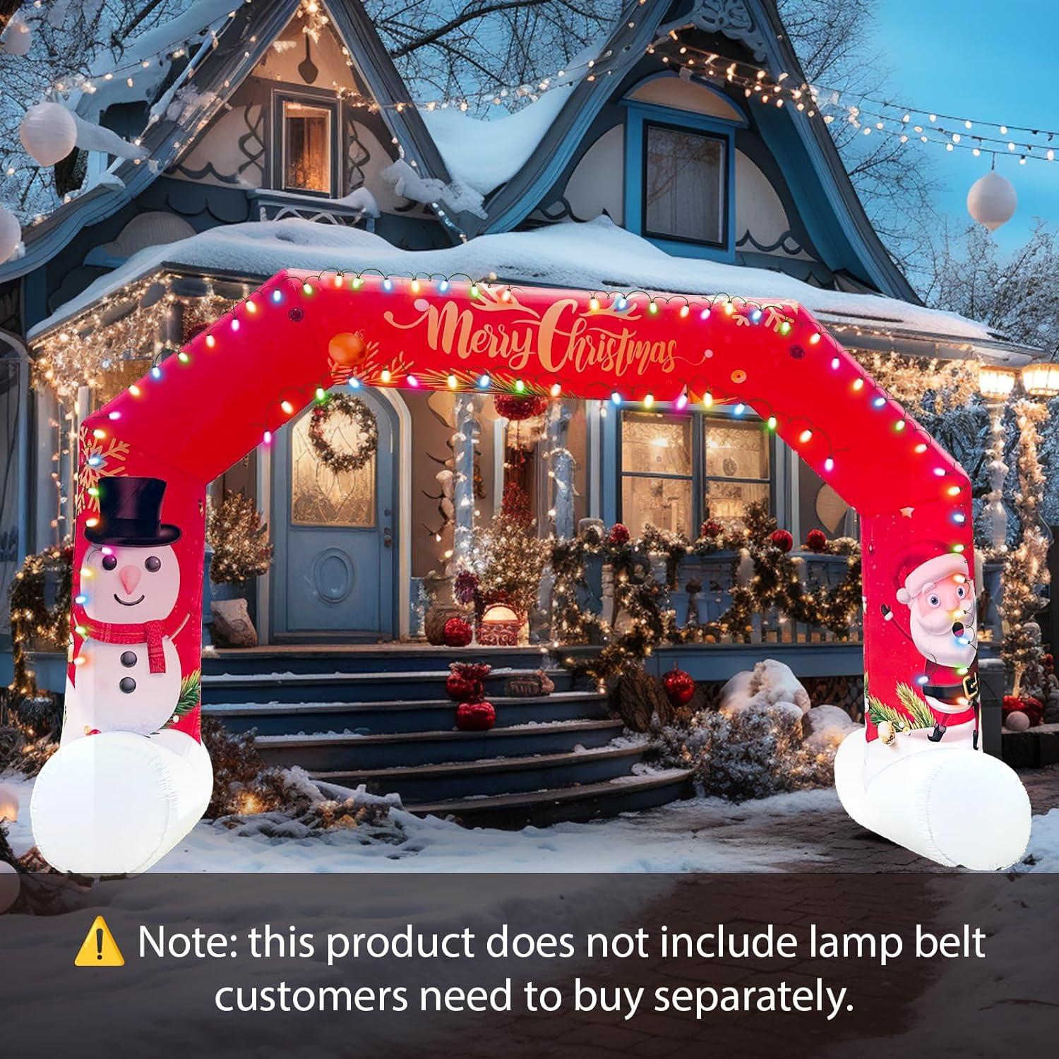 OZIS 20Ft Christmas Inflatable Arch Outdoor Red, Giant Inflatable ...
