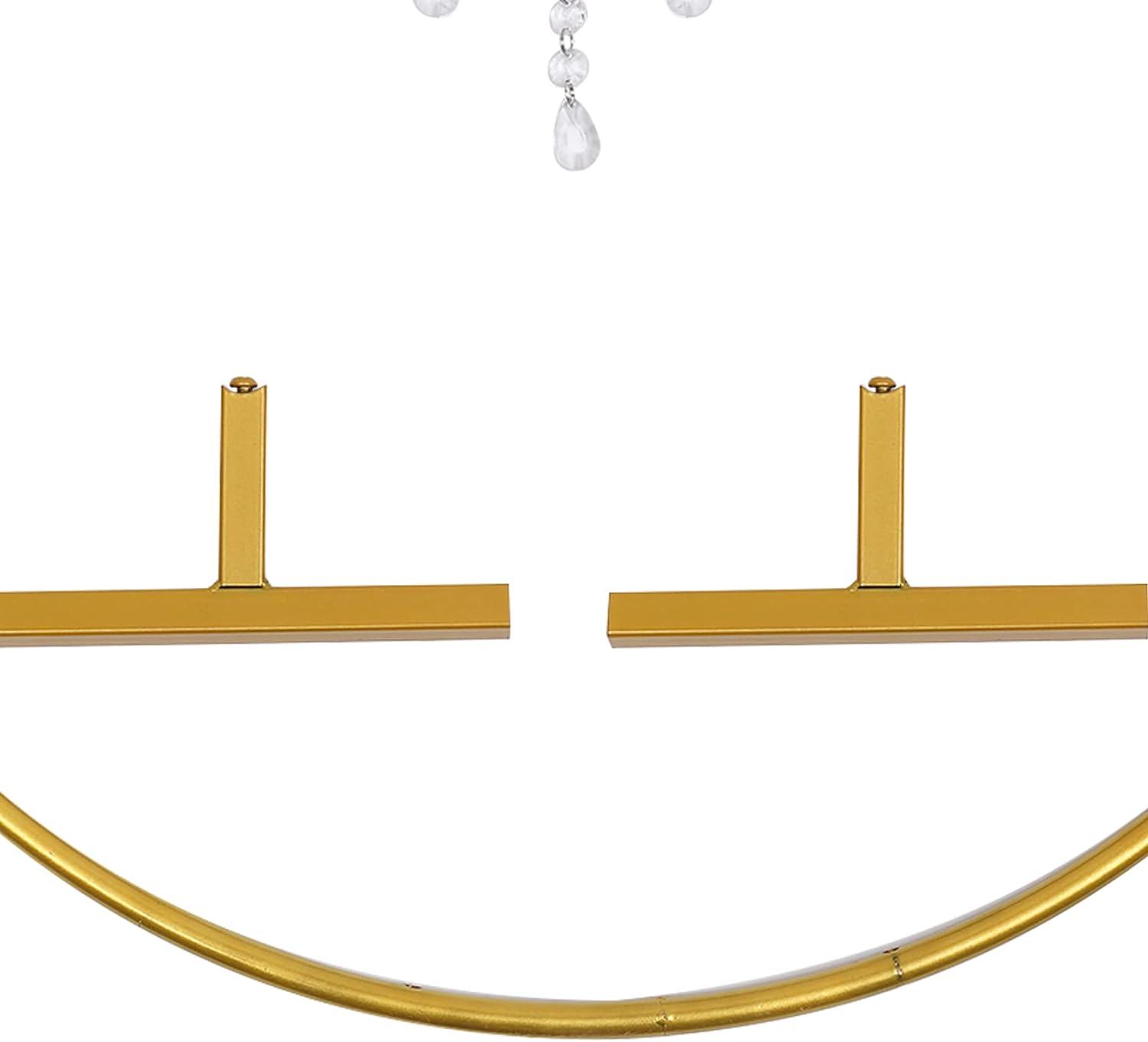 Gold Round Backdrop Stand, 10PCS Metal Circle Balloon Arch Frame, Large ...