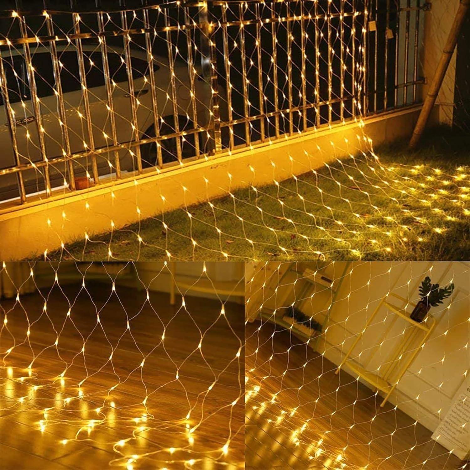Outdoor Christmas Net Lights Connectable String Lights Outdoor ...