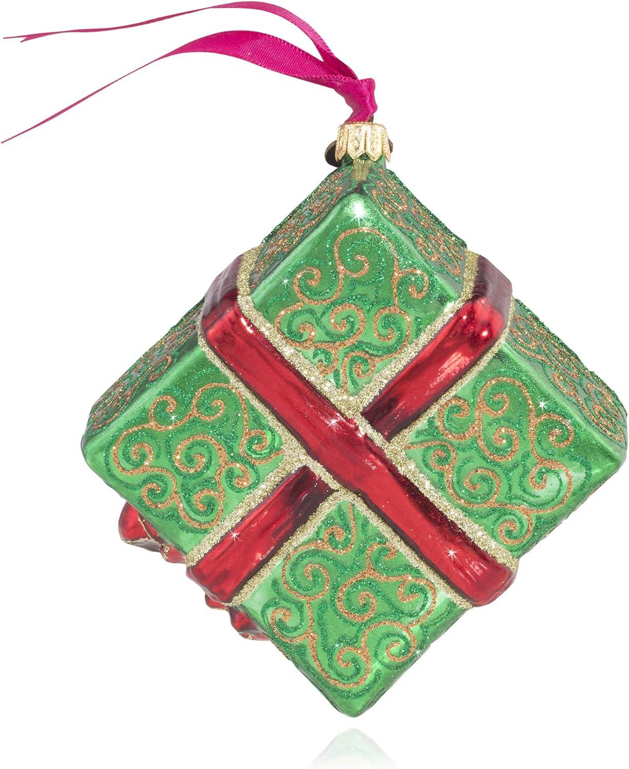 Jay Strongwater Five Golden Rings Glass Ornament – Diikon