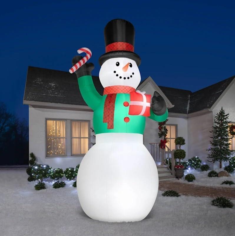 Gemmy 20FT Colossal Airblown Inflatable Snowman Indoor/Outdoor Holiday ...