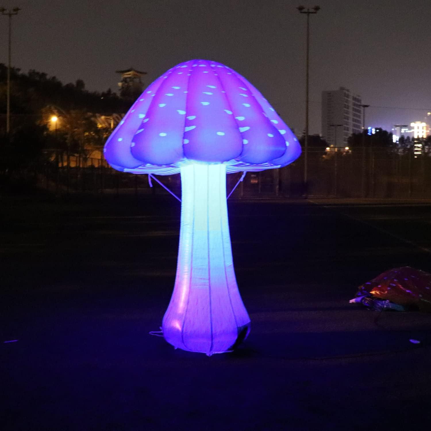 SAYOK 3.28FT Giant LED Inflatable Mushroom Inflatable Hanging/Ceiling ...