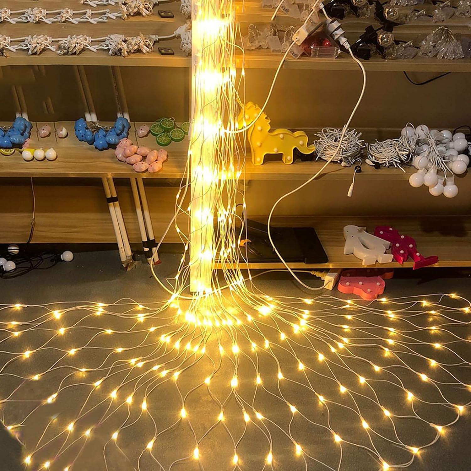 Twinkle Christmas Net Lights Connectable Mesh Lights Low Voltage String ...
