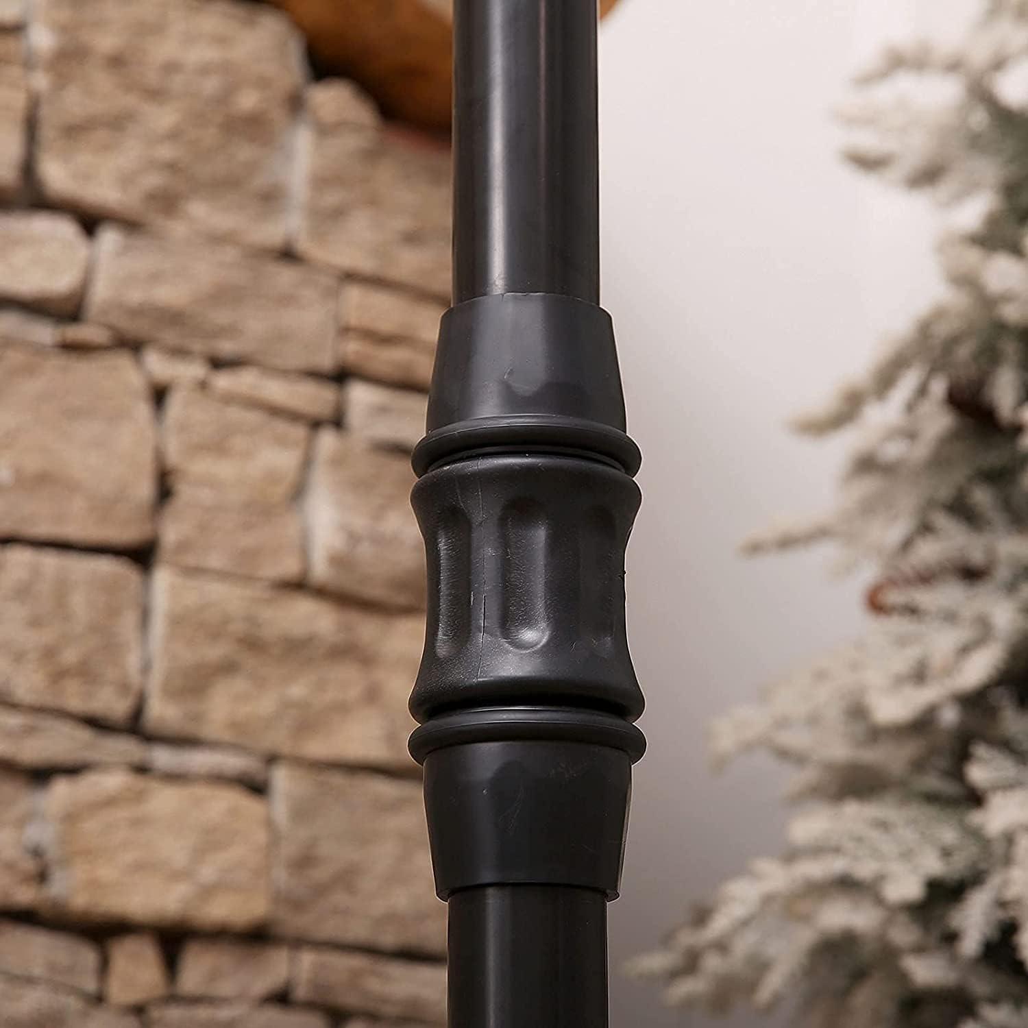 HTZ 74.8 in Vertical Snowing Christmas Street Lamp with 25 Christmas ...