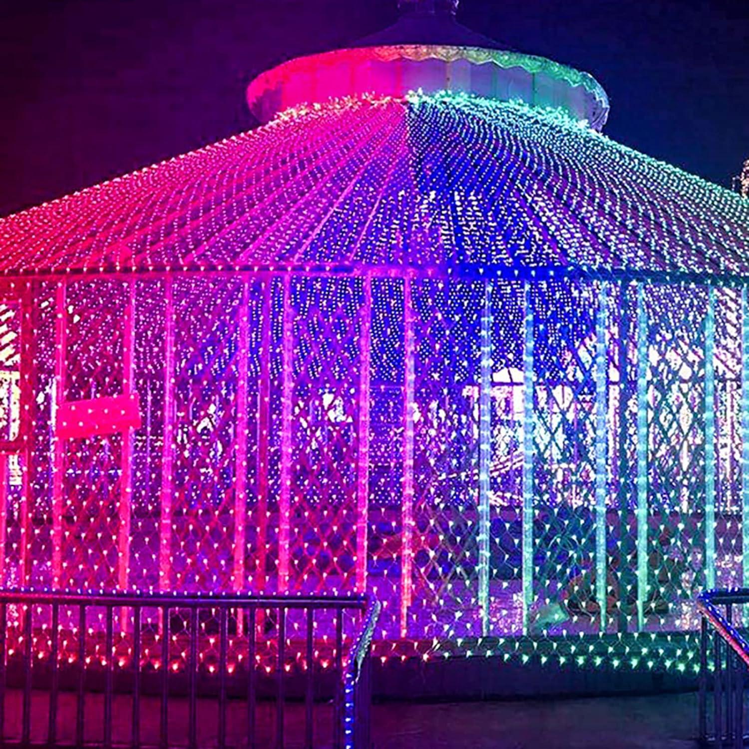 Christmas Net Lights,Indoor Outdoor Decoration Mesh Lights Hanging ...