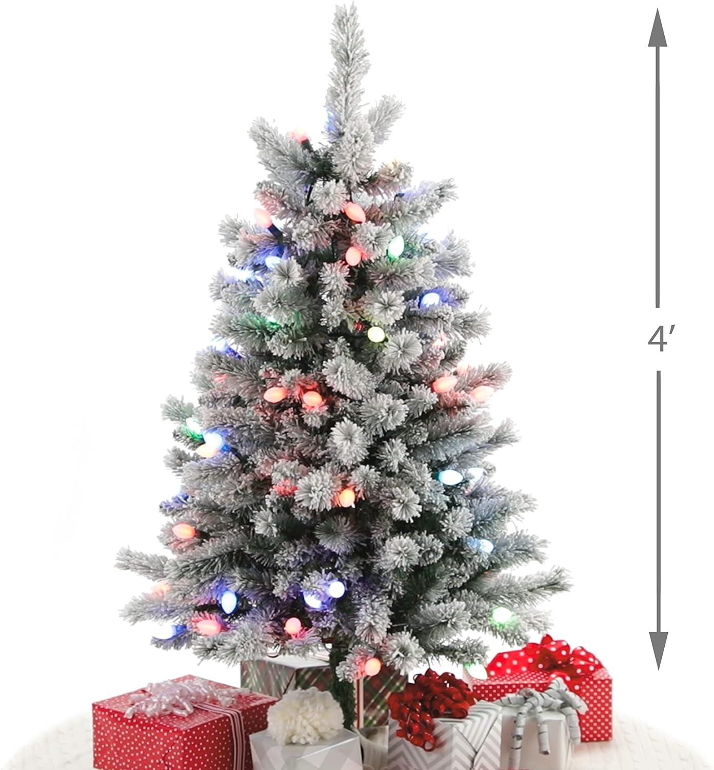 Hallmark Keepsake Ornament Flocked Christmas Tree with Musical Lights ...