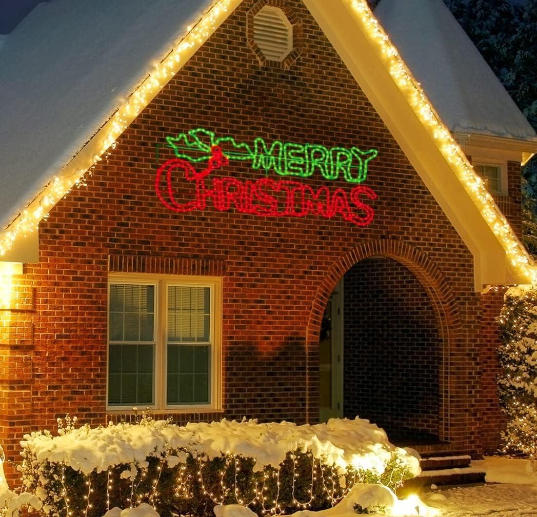 LAMPHOME [Large 48×18 504 LED Merry Christmas Neon Motif Super-Bright ...