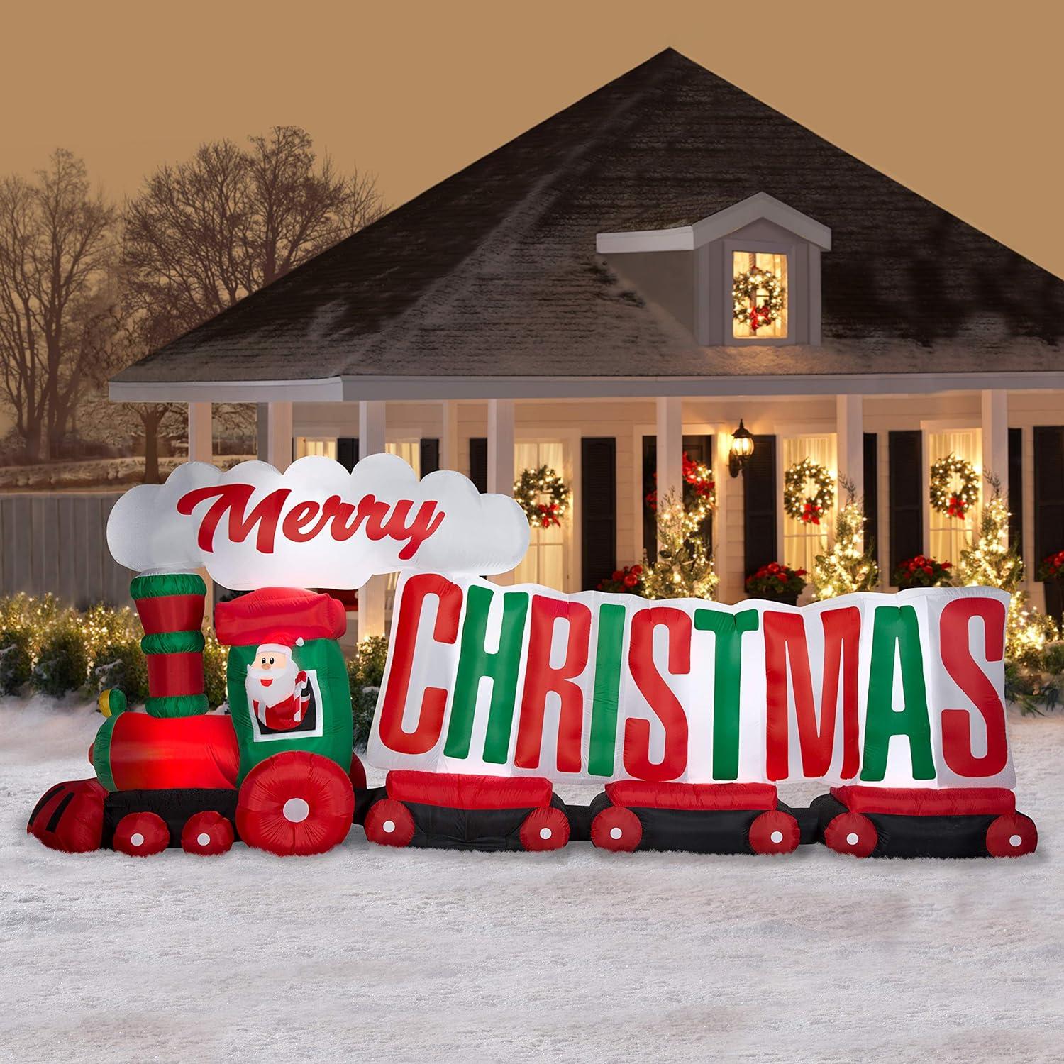 Holiday Time Yard Inflatables Train 16 Foot Christmas – Diikon