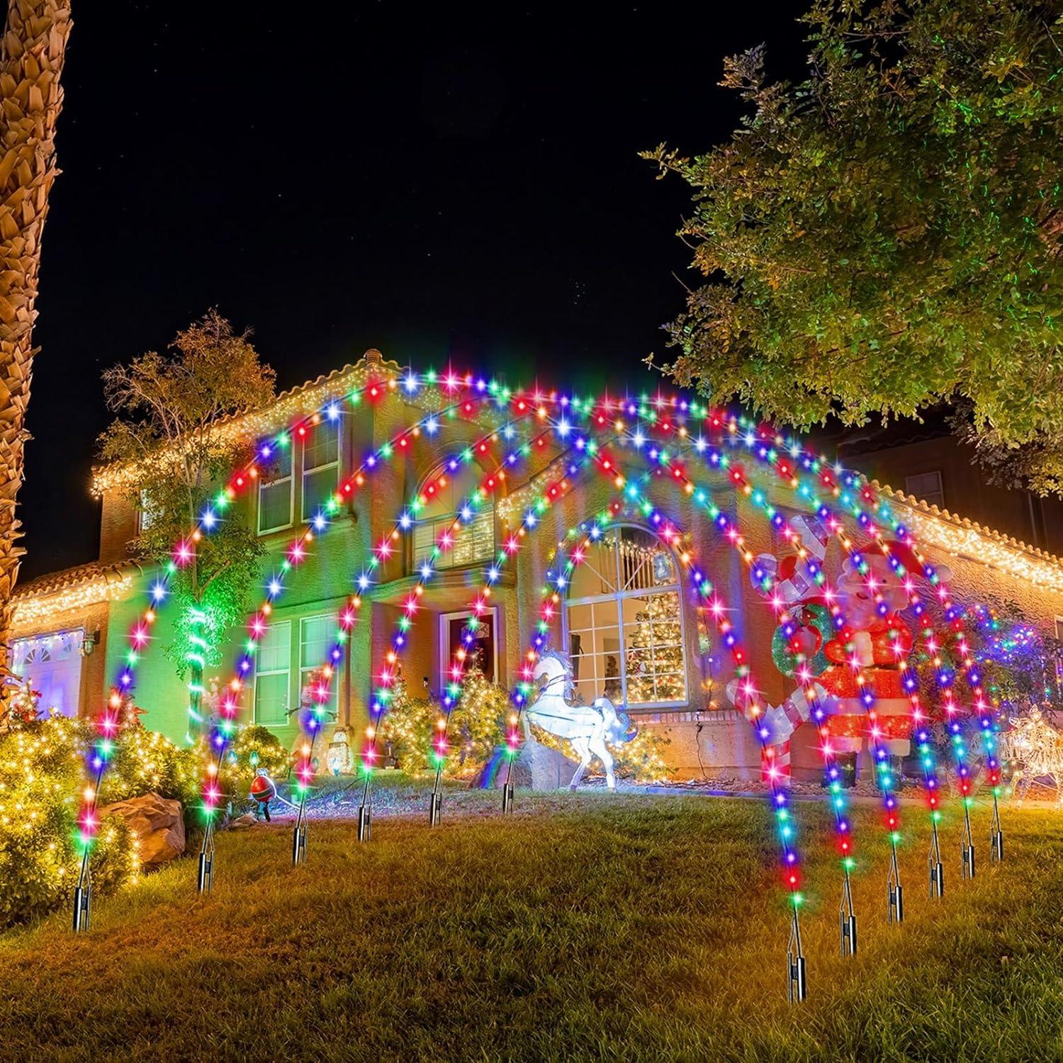 Baquler 6 Set Christmas Pathway Arch Christmas Yard Decorations Outdoor ...