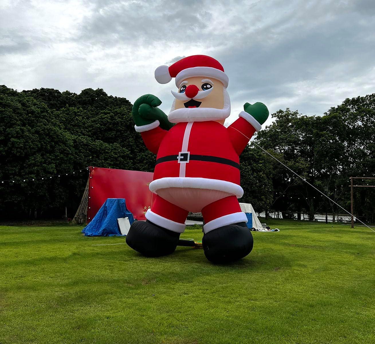 20Ft Huge Inflatable Santa Claus with 550W Air Blower for Christmas ...