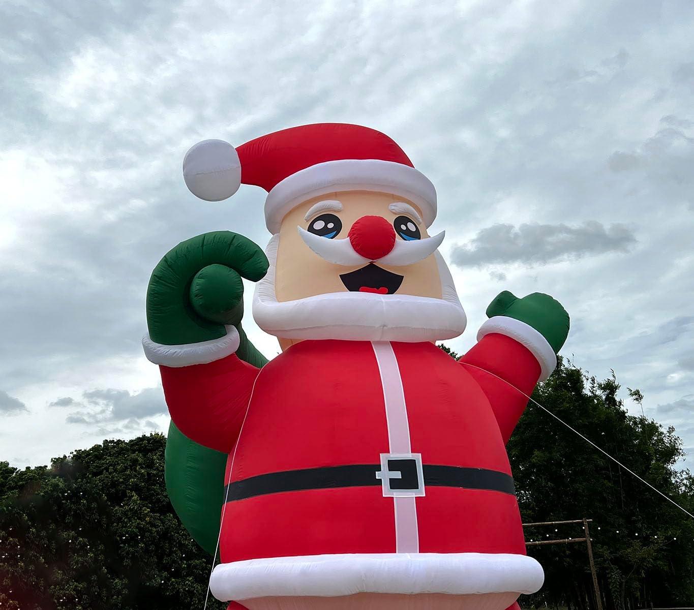 20Ft Huge Inflatable Santa Claus with 550W Air Blower for Christmas ...