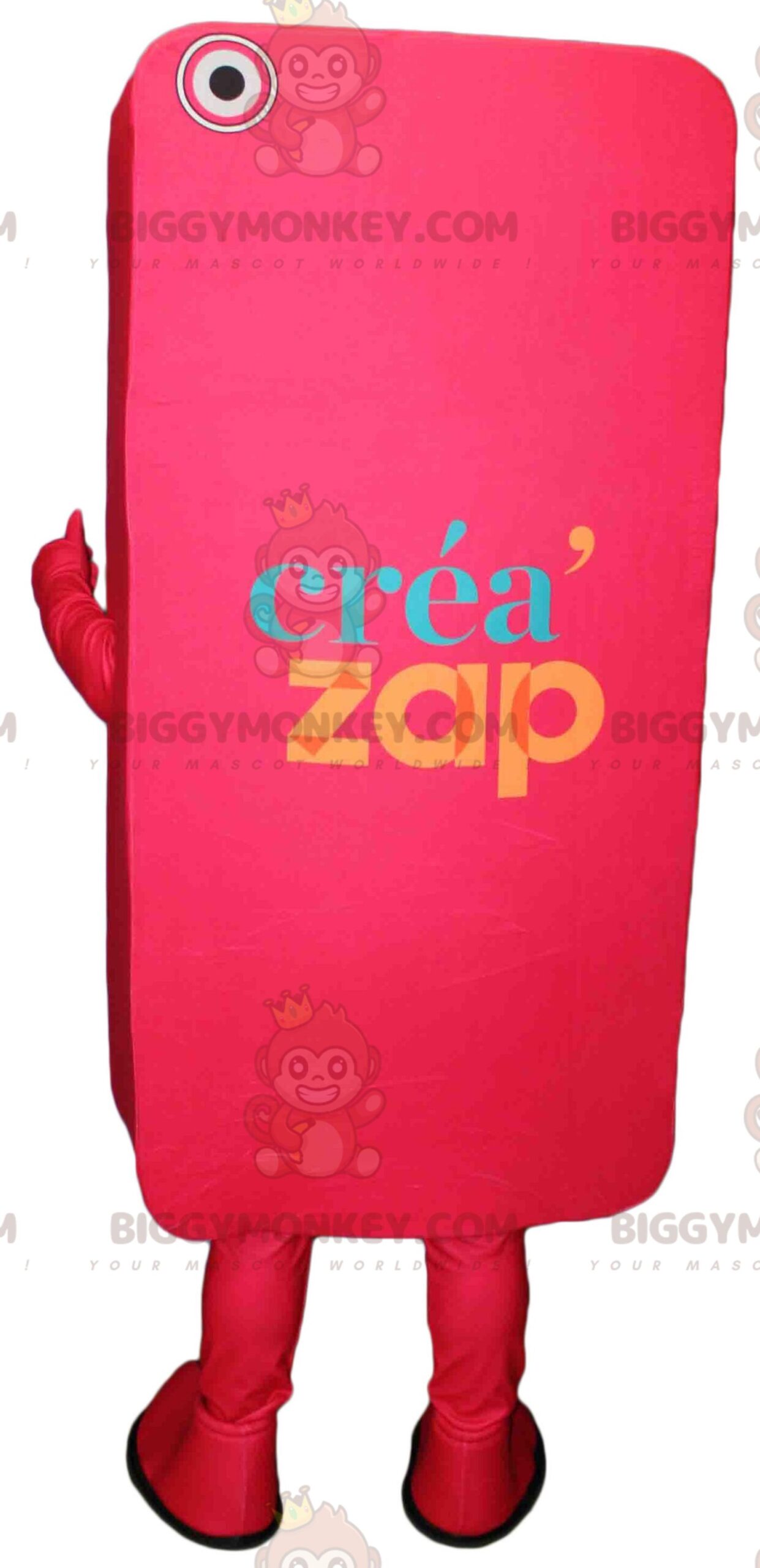 Giant pink cell phone BIGGYMONKEY™ mascot costume. BIGGYMONKEY™ Crea ...
